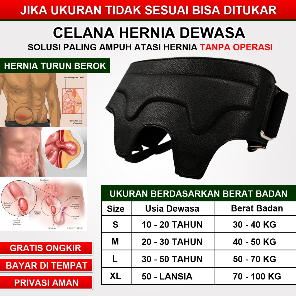 Jual Celana Hernia Pria Wanita Dewasa Paling Ampuh, Celana Dalam Hernia ...