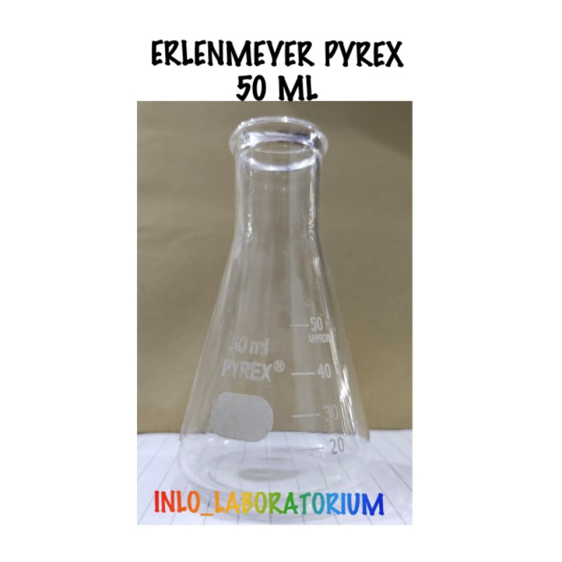Jual Erlenmeyer IWAKI & PYREX 50 ml/Gelas Erlen/Erlenmeyer | Shopee ...