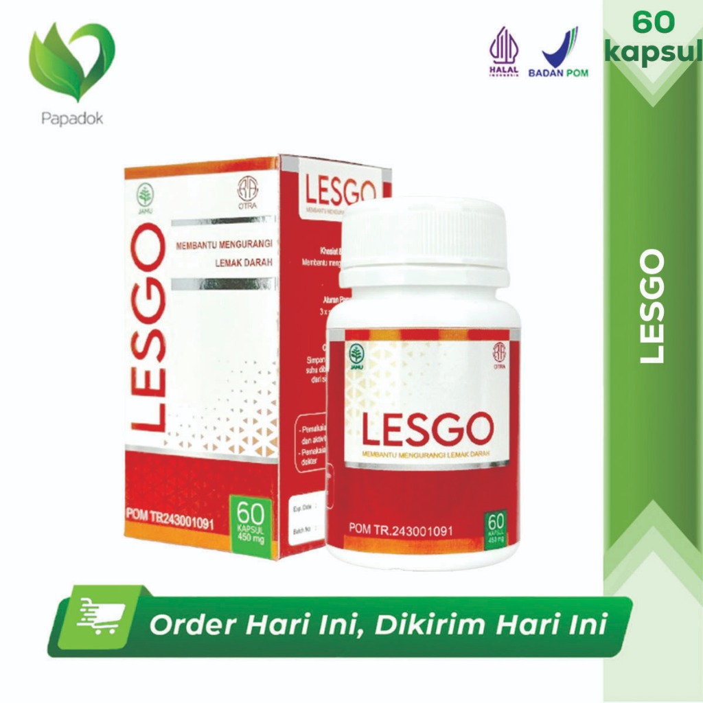 Jual LESGO Obat Penurun Kolesterol Obat Herbal untuk Menurunkan Lemak Darah Ampuh 60kapsul ...