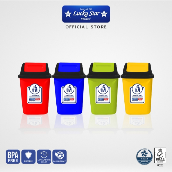Jual Lucky Star - TONG SAMPAH SQUARE 15 (HIJAU,BIRU,MERAH,KUNING ...
