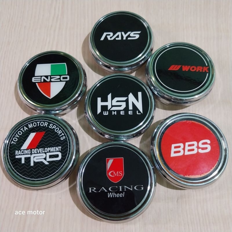Jual dop roda tutup velg roda racing varian tabung original 6.5cm ...