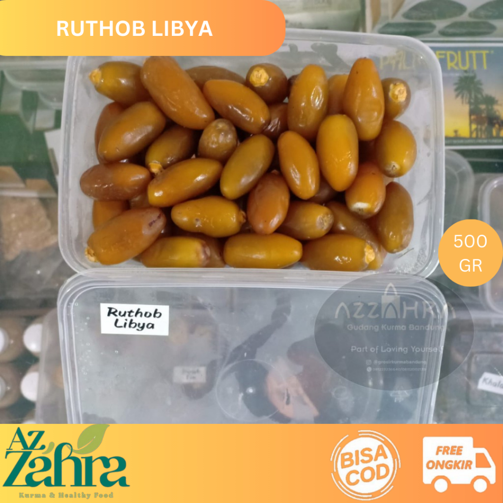 Jual Kurma Muda Ruthob Libya 500gr - Kurma Ruthab Libya | Shopee Indonesia