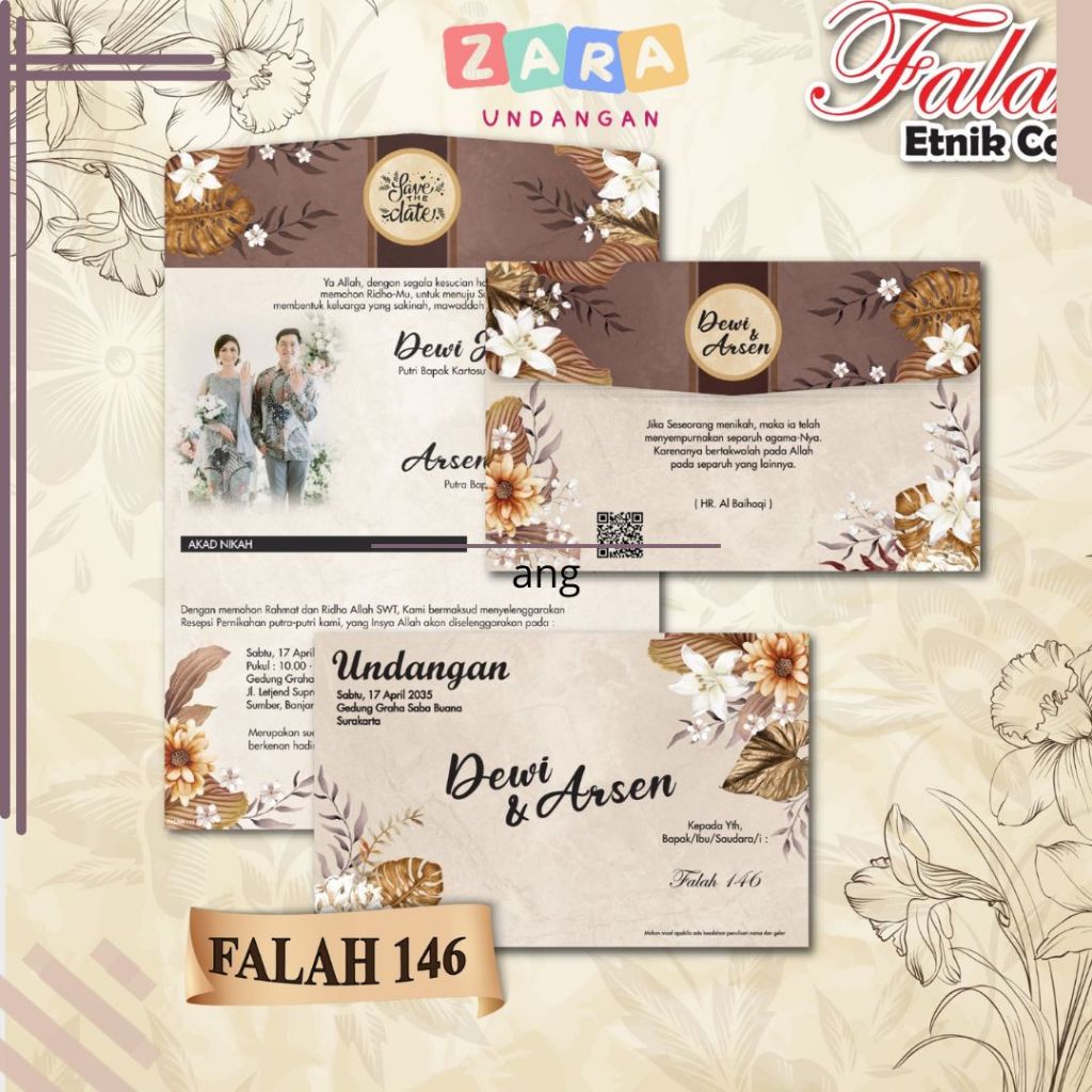 Jual Blangko Undangan Falah 146 Harga Murah Grosir, bonus buku album ...