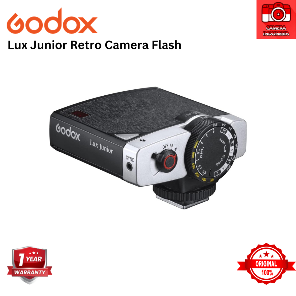Jual Godox Lux Junior Retro Camera Flash Universal Hot-Shoe for Canon ...