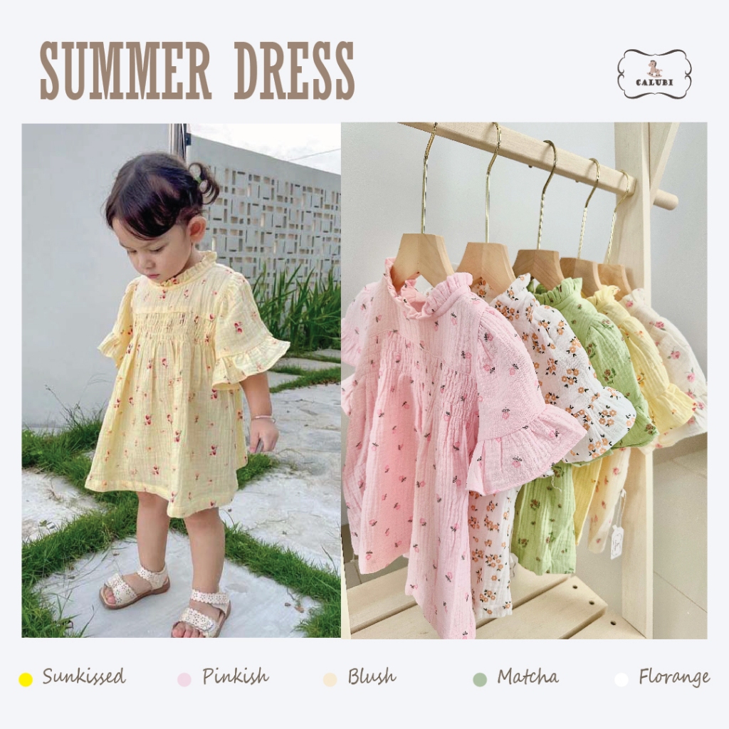 Jual CALUBI - Summer Dress - Baju bayi - Dress anak | Shopee Indonesia