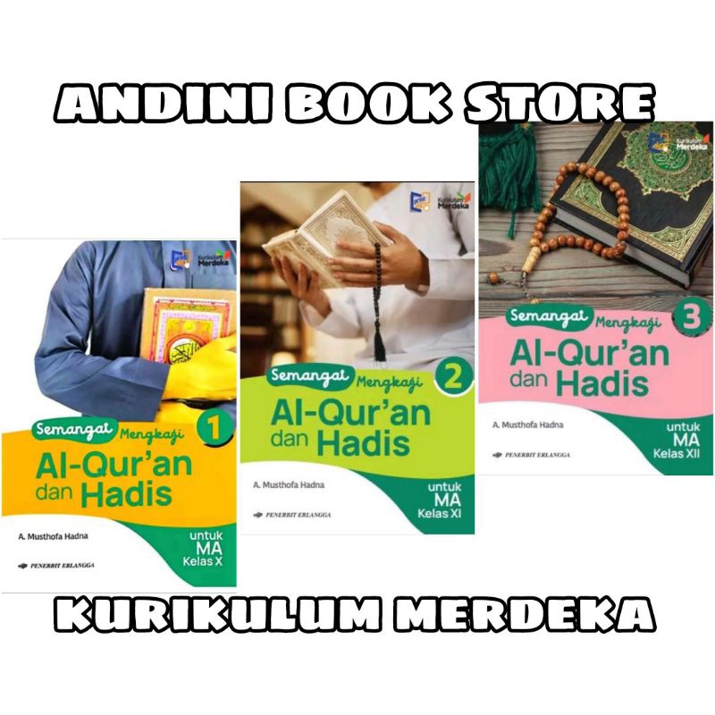 Jual BUKU SEMANGAT MENGKAJI AL-QUR'AN HADIS KELAS 10 11 12 MA KURIKULUM MERDEKA | Shopee Indonesia