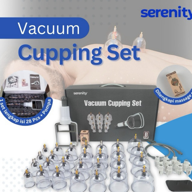 Jual Alat bekam Serenity cupping set isi 28 pcs. Vaccum cupping ...