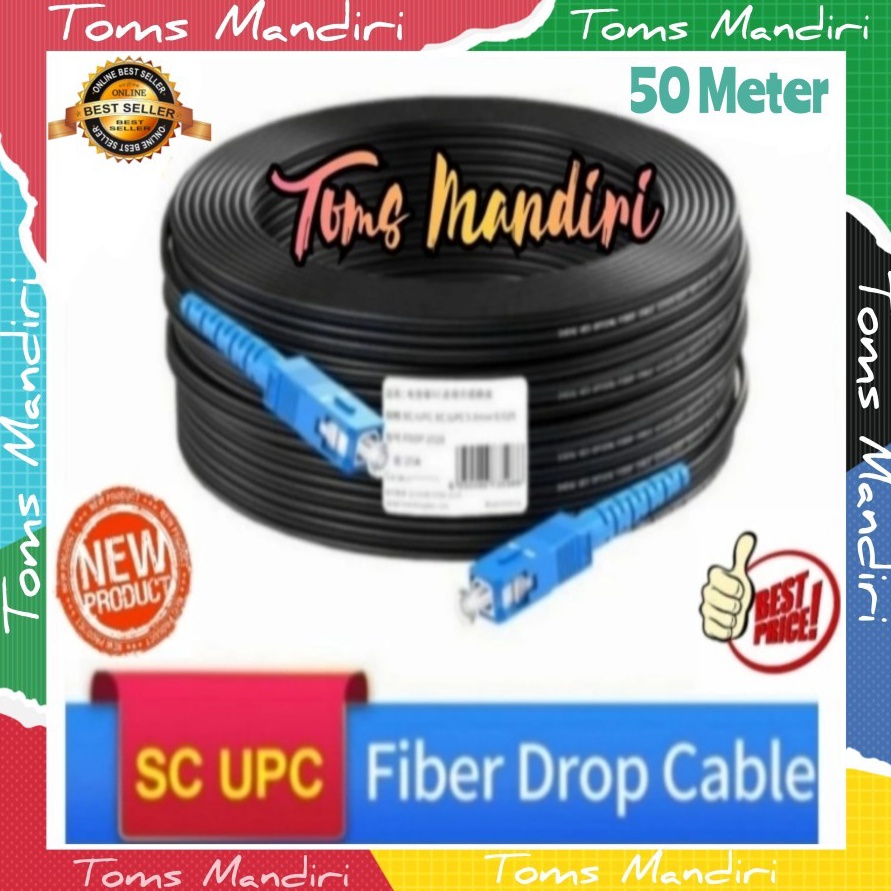 Jual MEGA Drop cable fiber optic SCUPC to SCUPC single mod simplex ...