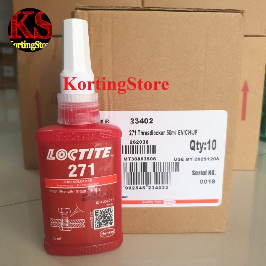 Jual Lem Baut LOCTITE 271 Threadlocker Henkel 50ml Original Loctite 271 ...