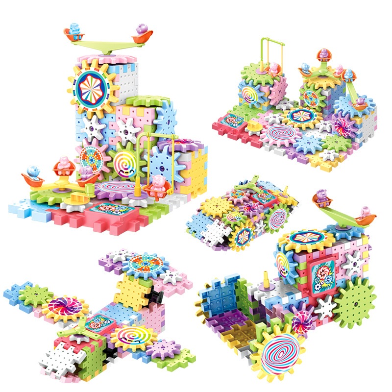 Jual Building Blocks Gears Edukasi DIY Puzzle Bricks Set Mainan ...