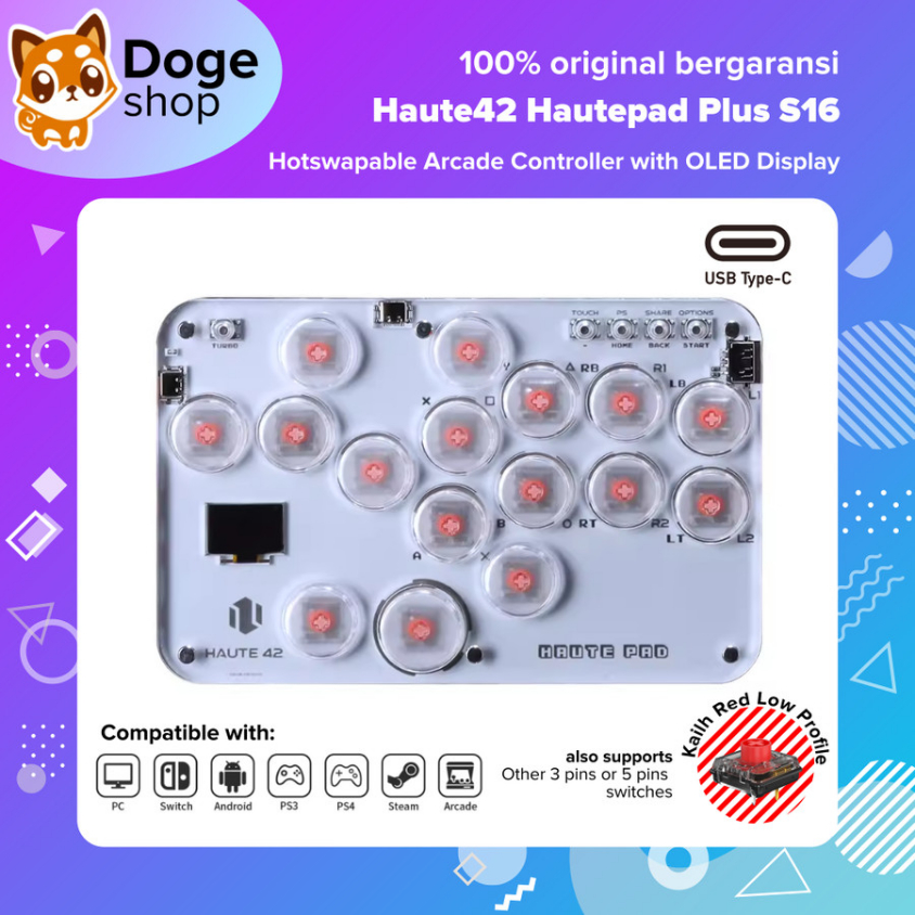 Jual Haute42 Hautepad Plus Hitbox Arcade Fight Stick T16 T13 S13 S16 ...