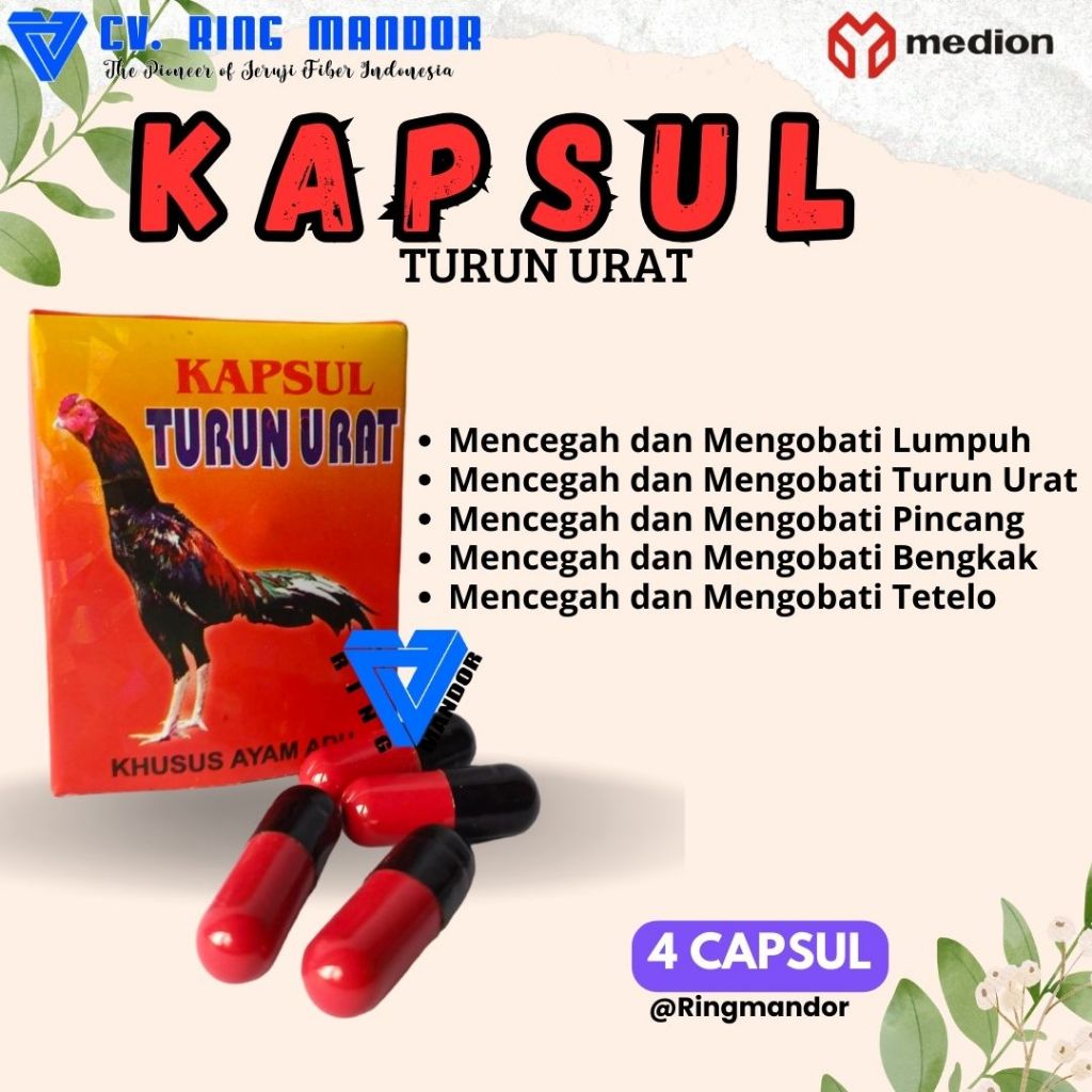 Jual Formula Turun Urat - OBAT AYAM TURUN URAT FORMULA KAPSUL TURUN ...
