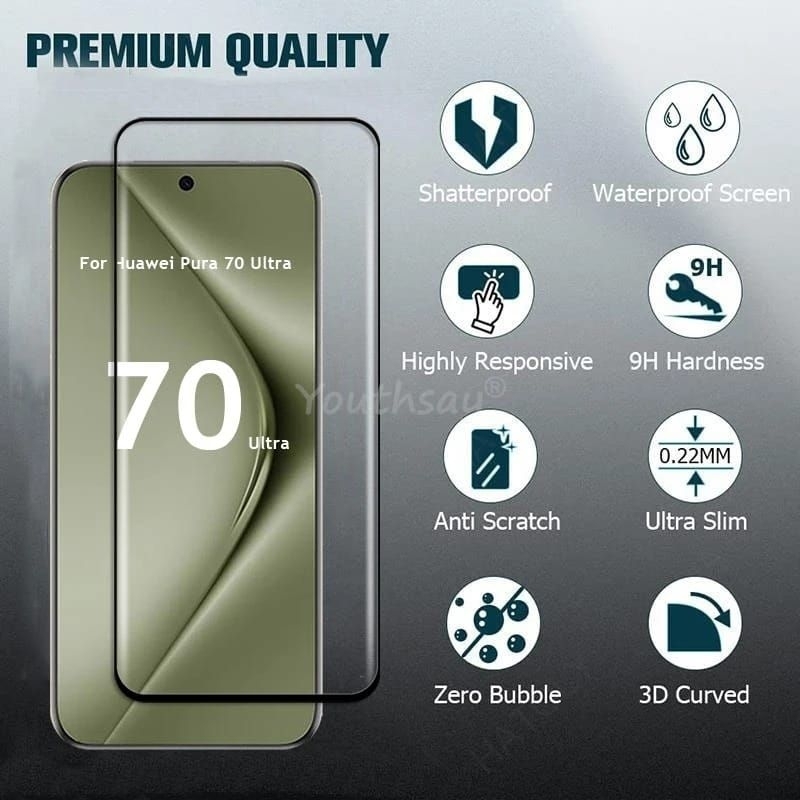 Jual Tempered Glass 3D curved HUAWEI PURA 70 pro / 70 pro + / 70 Ultra ...