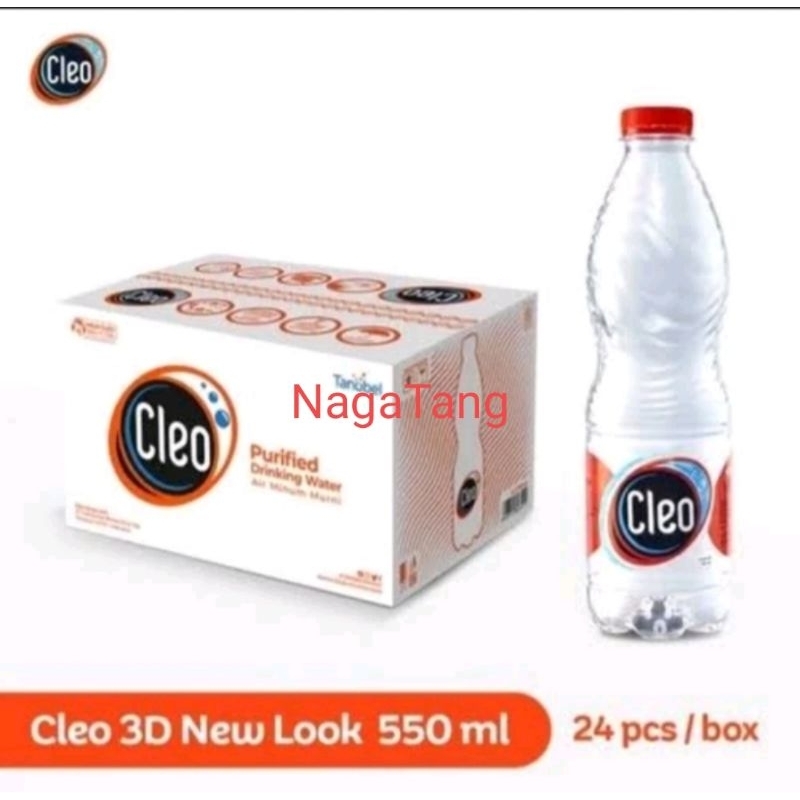 Jual CLEO AIR MINERAL 550ML 1 DUS ISI 24 BOTOL. TERMURAH!!! | Shopee ...