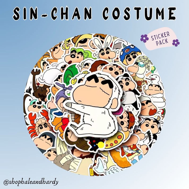 Jual Crayon Shin-Chan Costume Sticker Pack | Sinchan Stiker Kartun Lucu ...