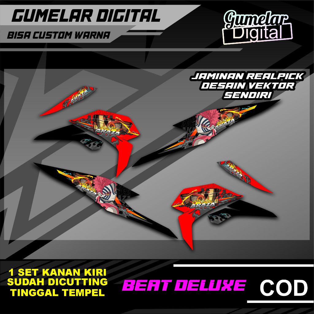 Jual STRIPPING SIMPEL HONDA BEAT DELUXE BEAT STREET AKAZA DEMON SLAYER ...