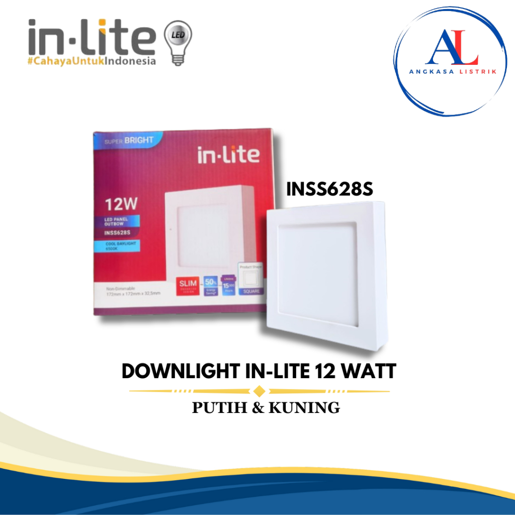 Jual LAMPU DOWNLIGHT PANEL LED INLITE 12W 12 WATT KOTAK OUTBOW ...