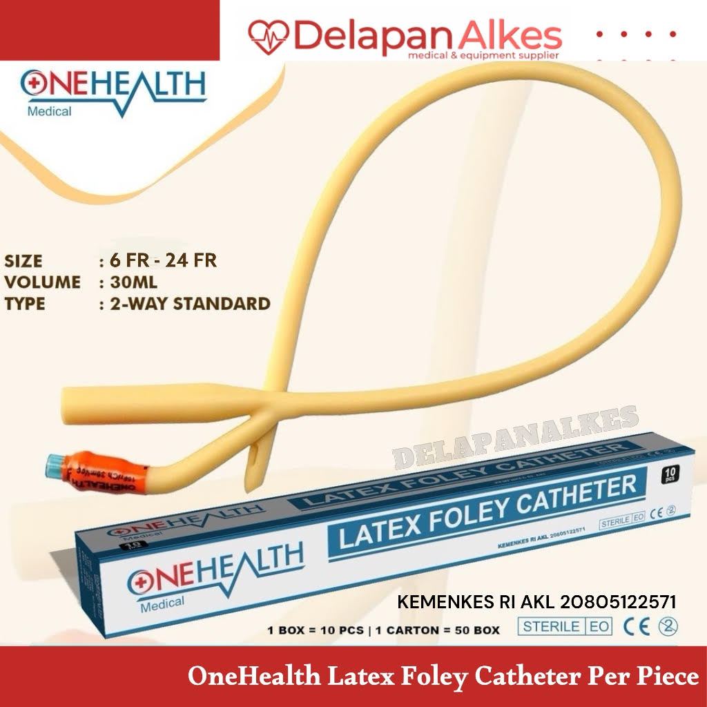 Jual OneHealth Foley Catheter Latex 2 Way Satuan Per Piece Selang Kateter Urine Selang Kencing ...