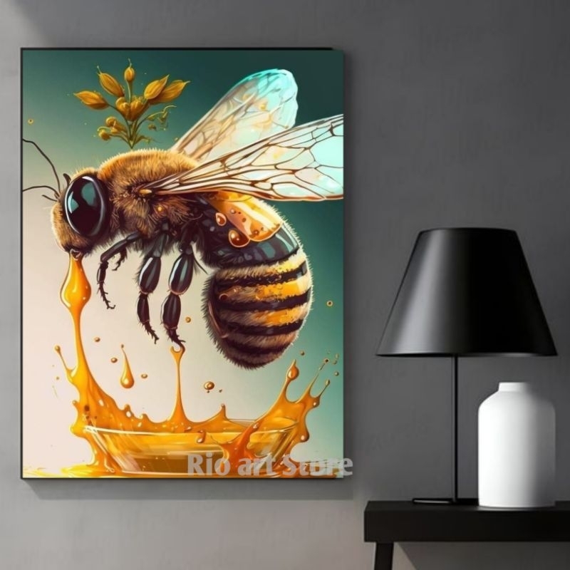 Jual Hiasan dinding poster lebah madu untuk walldecor atau dekorasi ...