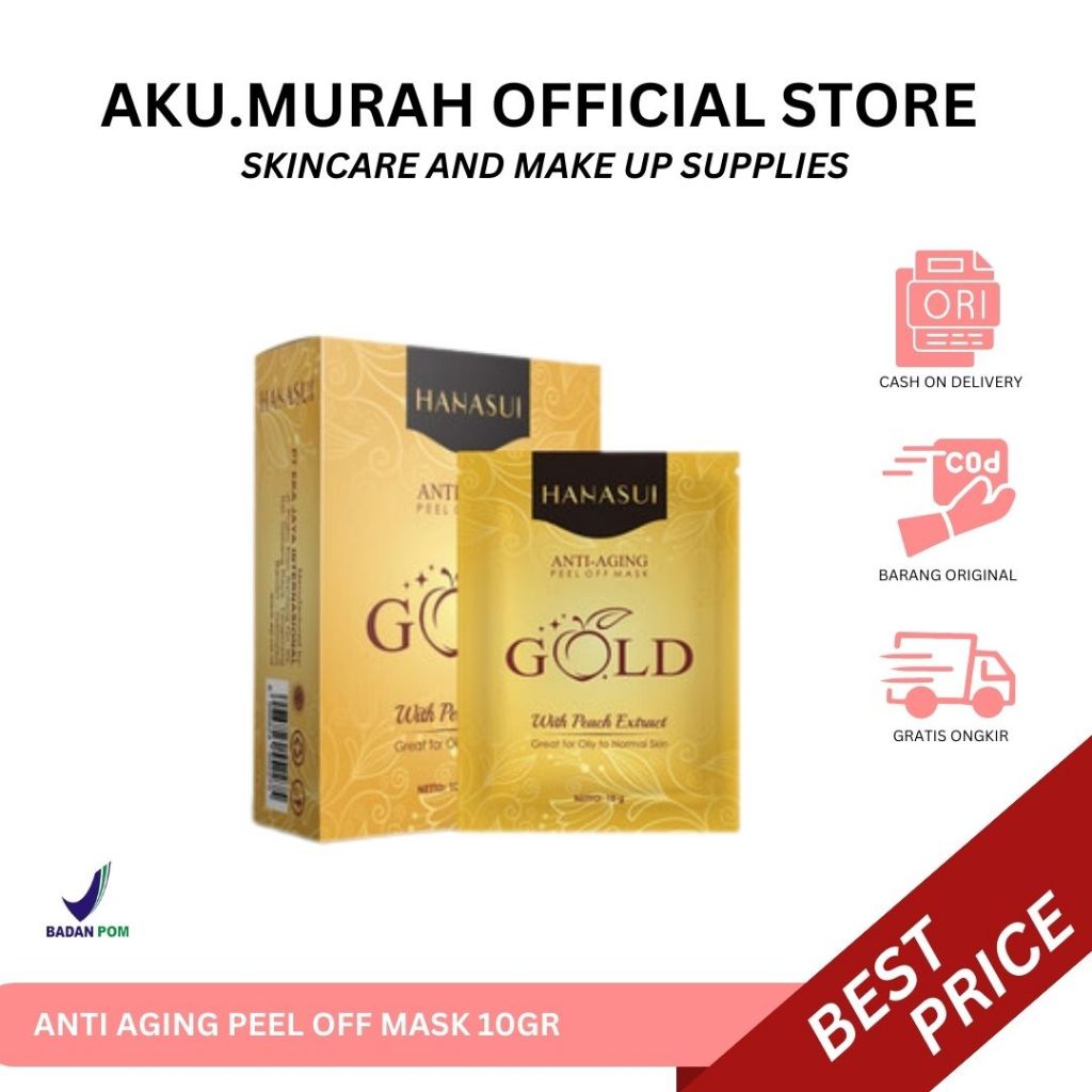 Jual HANASUI PEEL OF MASK / MASKER EMAS HANASUI / ANTI AGING (BOX ...