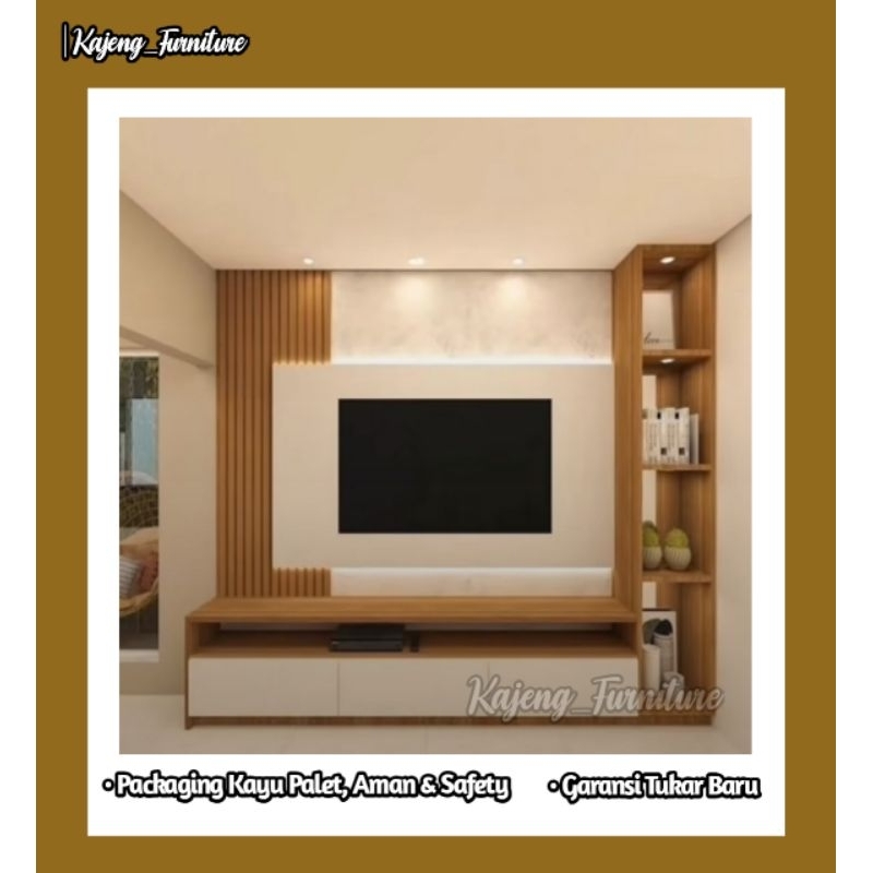 Jual Backdrop TV minimalis modern, backdrop TV dinding, backdrop TV ...