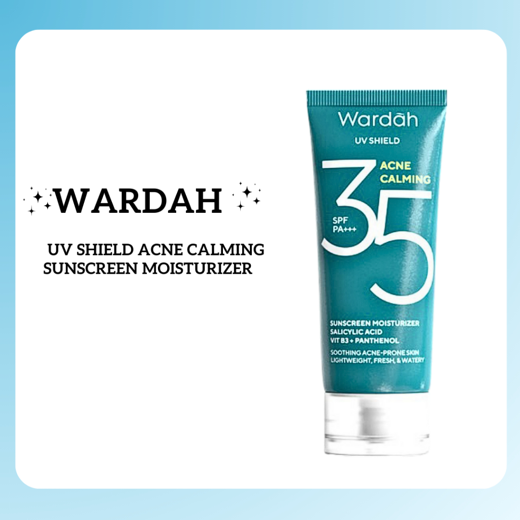 Jual Wardah UV Shield Acne Calming Sunscreen Moisturizer SPF 35 PA ...