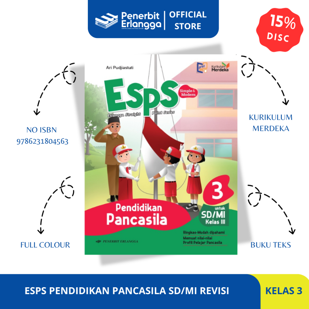 Jual [Erlangga Official] Esps Pendidikan Pancasila Revisi Sd/Mi Kelas 3 - Kurikulum Merdeka ...