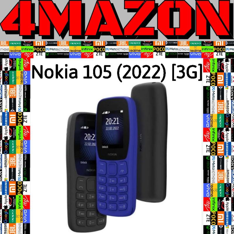 Jual {RESMI®} Nokia 105 [Mediatek MT6261D Chip] (2022) [3G] (4/4 MB ...