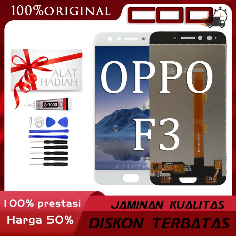 Jual LCD OPPO F3 TOUCHSCREEN COMPLETE ORIGINAL FULLSET HP Touch Garansi ...