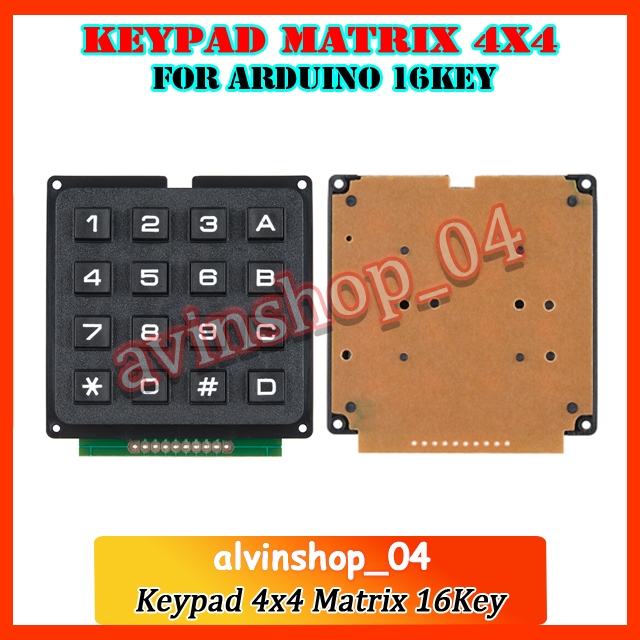 Jual Keypad 10Pin 4X4 Matrix Array 16 Key Keyboard Hard Keypad Matrix Numeric 10Pin | Shopee ...