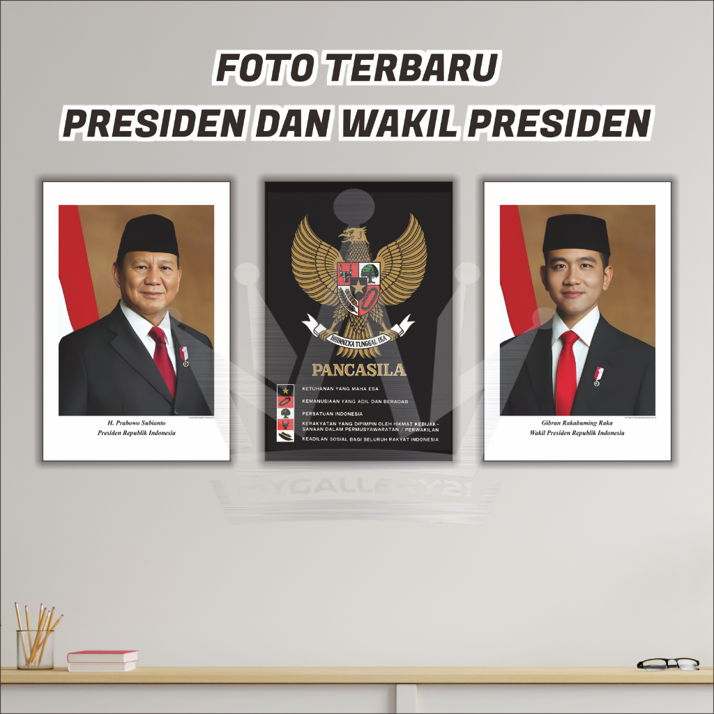 Jual Poster Presiden 30x45 CM Foto Presiden Dan Wakil Presiden RI Sudah ...