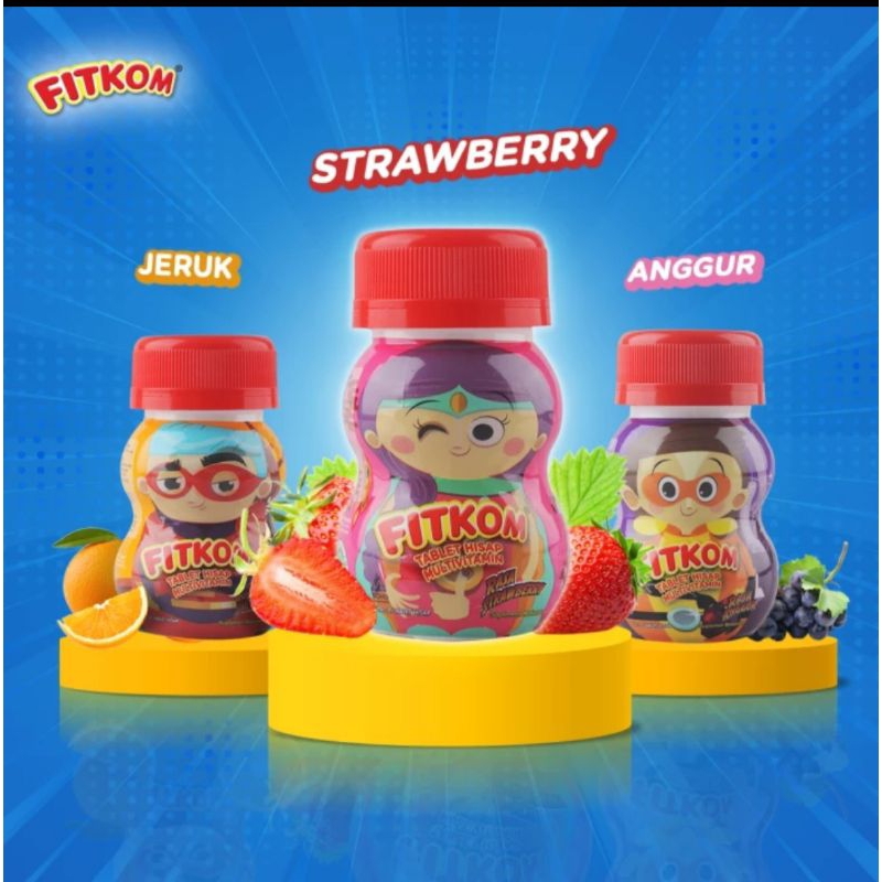 Jual FITKOM MULTIVITAMIN TABLET HISAP ISI 21TAB UNTUK KESEHATAN ANAK ...