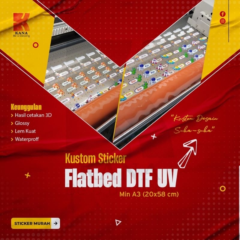 Jual Cetak Stiker DTF UV uk A3++ Express | Shopee Indonesia