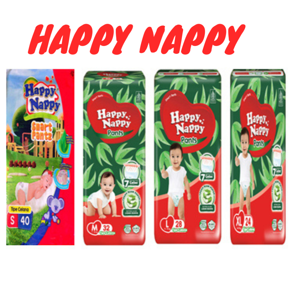 Jual HAPPY NAPPY PANTS S40 M32 L28 XL24 | Shopee Indonesia