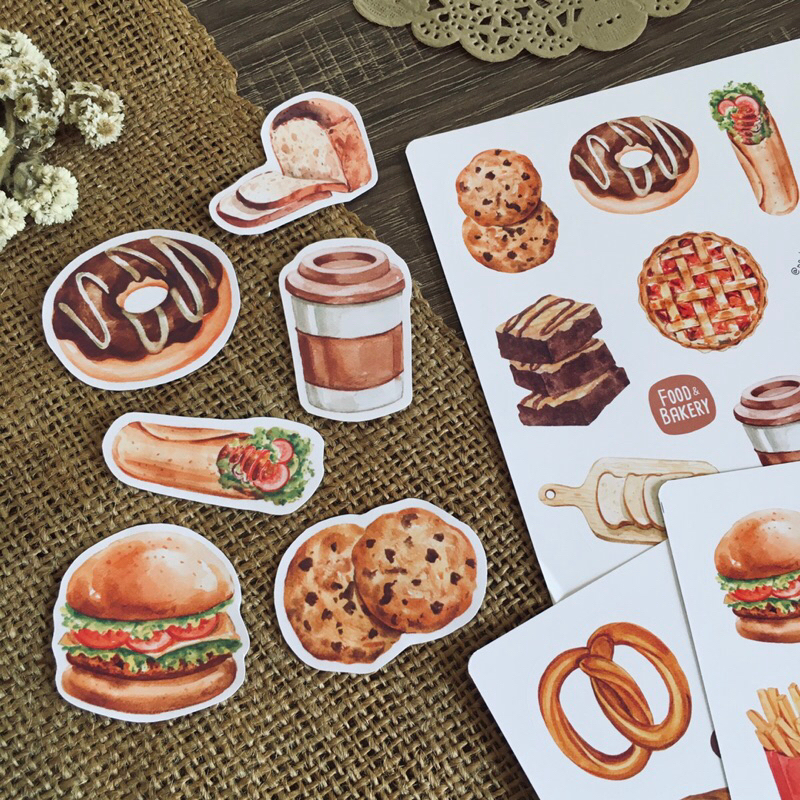 Jual Food Bakery Deco Sticker Scrapbook Journal Stiker by Postale ...