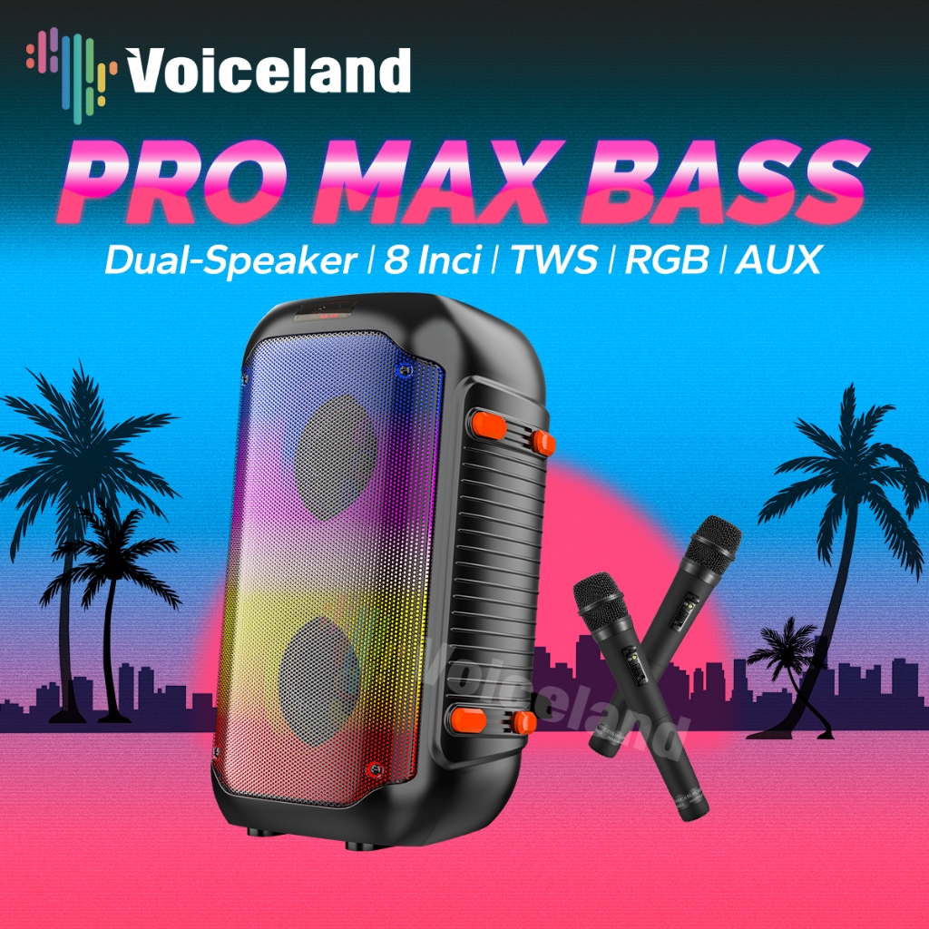 Jual 【PRO MAX BASS】MAIKET Speaker Bluetooth Karaoke Besar Super Bass 8 ...