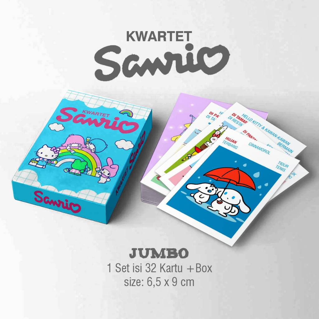 Jual Kartu Kwartet Sanrio / Hello Kitty Jumbo | Shopee Indonesia