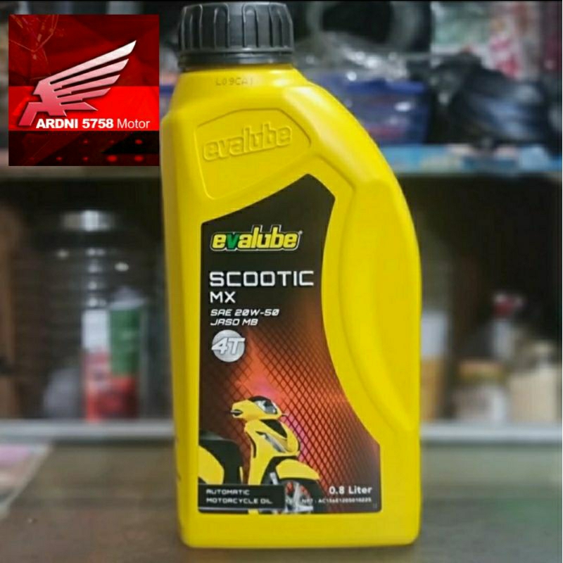Jual EVALUBE SCOOTIC MX SAE 20W-50 MB 4T 0,8L 800ML OLI MOTOR MATIC ...