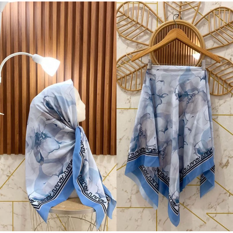 Jual HIJAB VOAL MOTIF Bunga Corak Bawah/SEGI EMPAT /VIRAL/KEKINIAN ...
