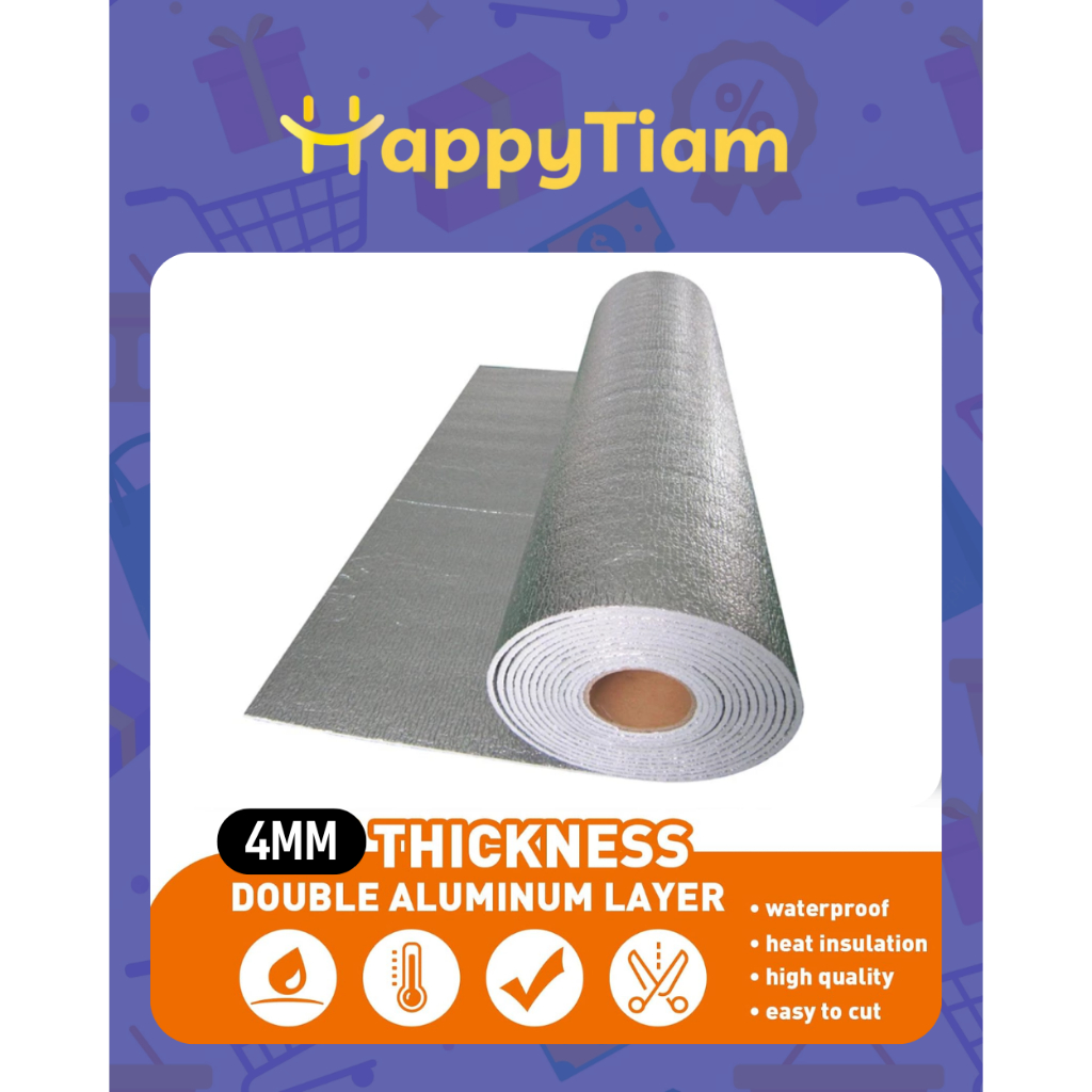 Jual METERAN FOAM FOIL METALIZING 120cm x 1m 4mm DOUBLE SIDE WRAP ROLL ...