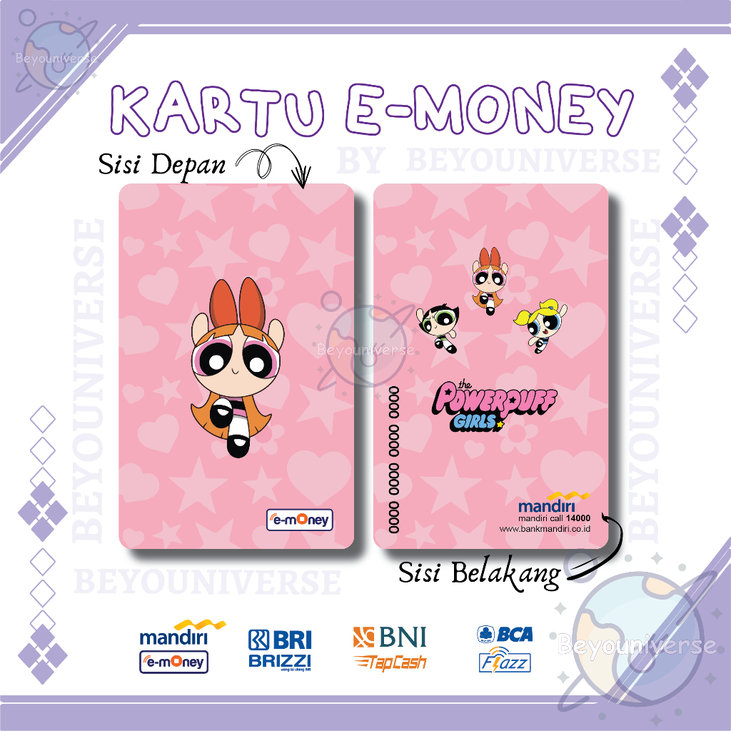 Jual Emoney Powerpuff Girls Bca Flazz gen 2 Mandiri E-money E-toll Bni ...