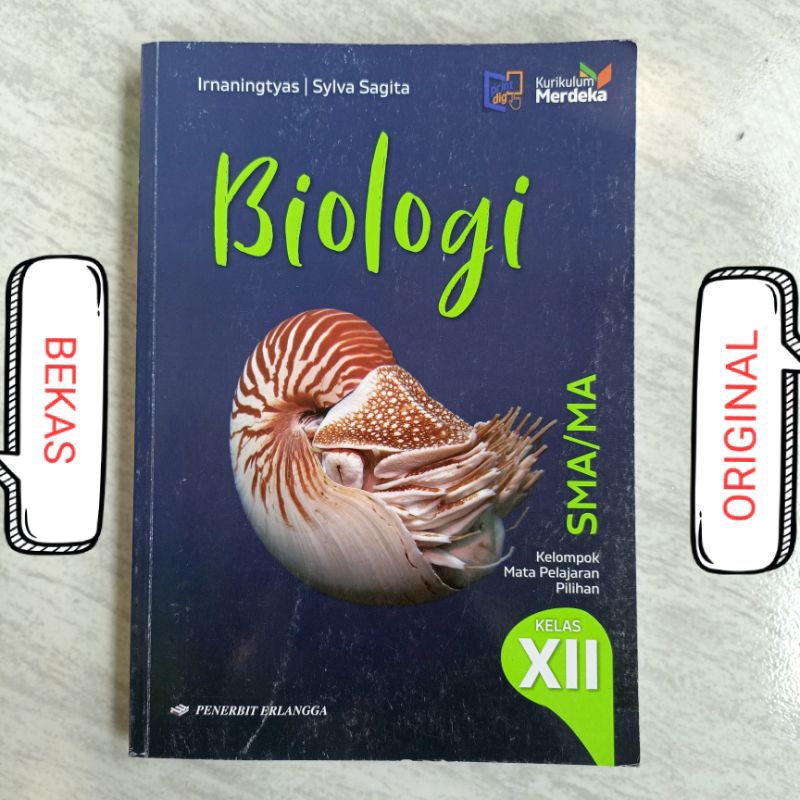 Jual Buku IPA Biologi Kelas 12 XII 3 III SMA MA Penerbit Erlangga Kurikulum Merdeka Kelompok ...