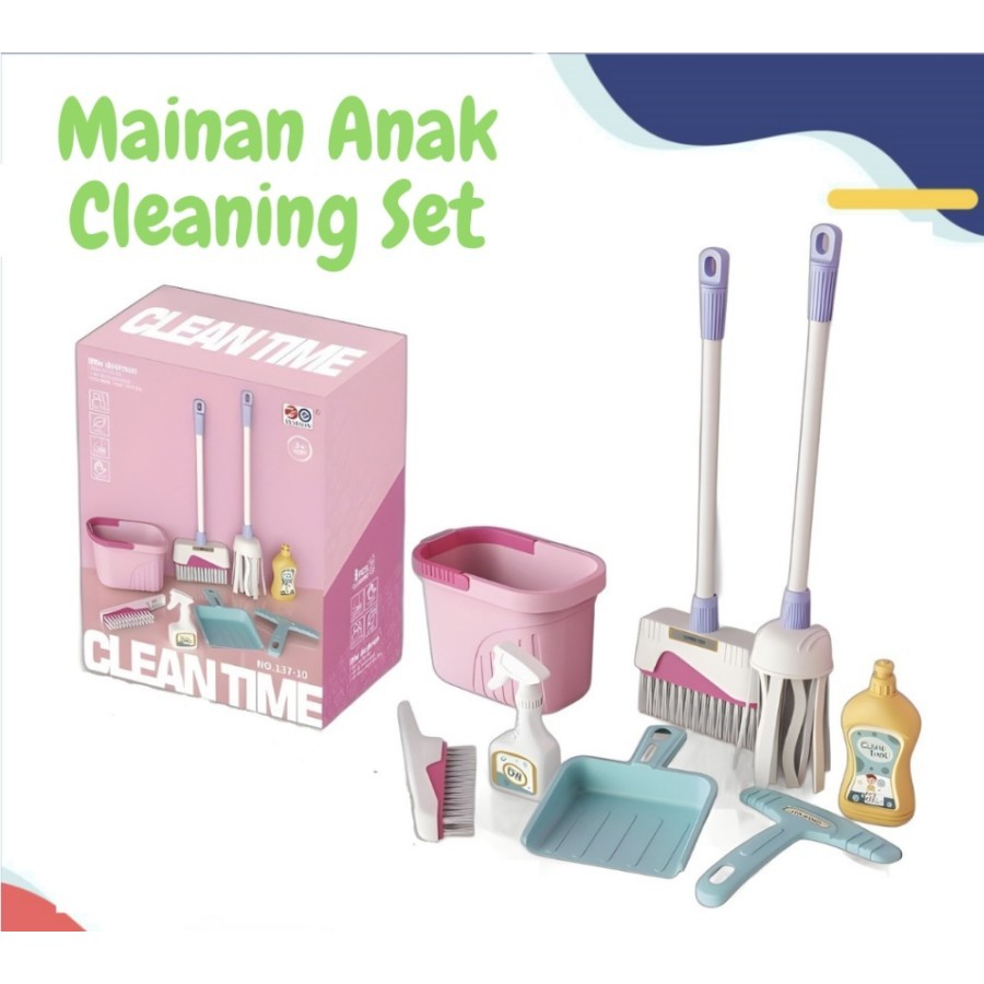 Jual Mainan Peran Anak Little Helper Cleaning set Mainan Kebersihan ...