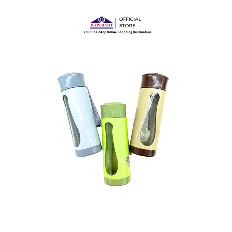 Jual Tumblr Botol/Botol Minum Kaca Transparant Lapis Plastik Tebal ...