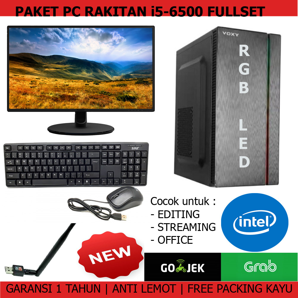 Jual CPU/KOMPUTER/PC RAKITAN KANTOR/EDIT/LIVE/OFFICE i5-6500 FULLSET | Shopee Indonesia