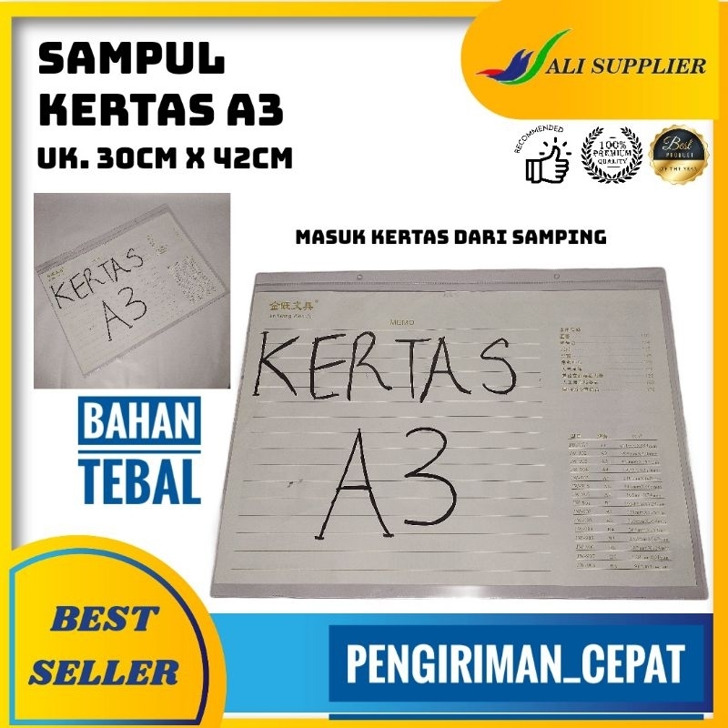 Jual COVER KERTAS A3 / SAMPUL PLASTIK MIKA TEBAL PELINDUNG KERTAS ...