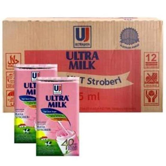 Jual Ultra Milk Susu UHT Rasa Coklat Stroberi 125 ml 1 Dus isi 40 pcs | Shopee Indonesia