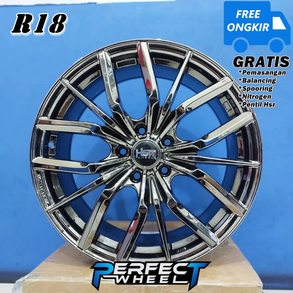 Jual Velg Hsr Evokes Ring 18 Black Chrome Limited Edition Velg ...