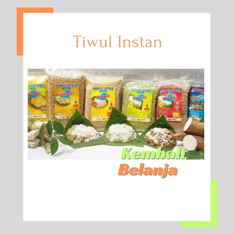 Jual Tiwul Heboh 400 Gram/ Tiwul Instant/ Tiwul Instant/ Makanan Jadul ...