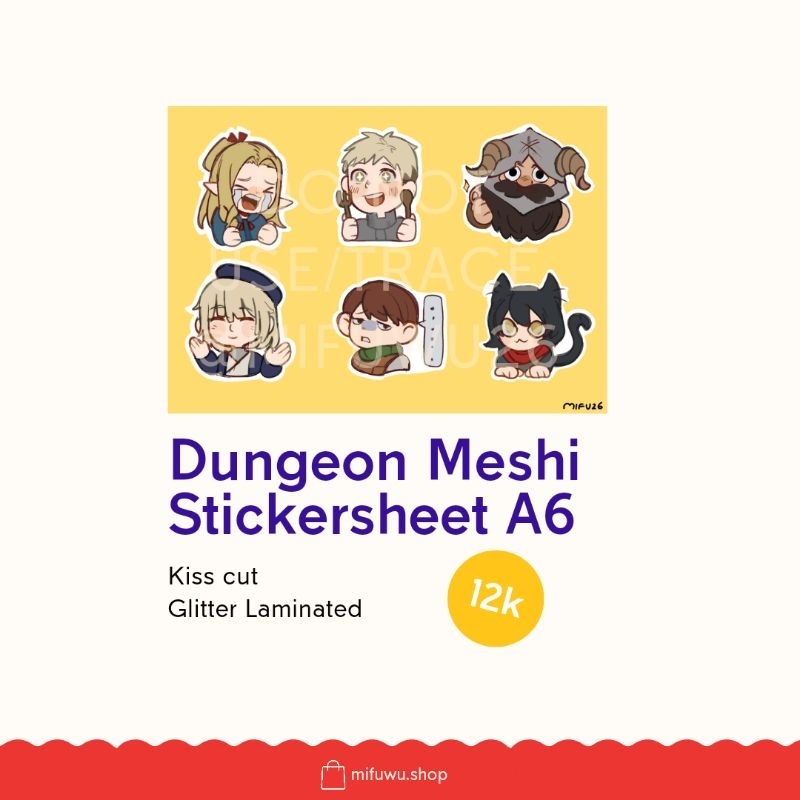 Jual Dungeon Meshi A6 Sticker sheet | Shopee Indonesia